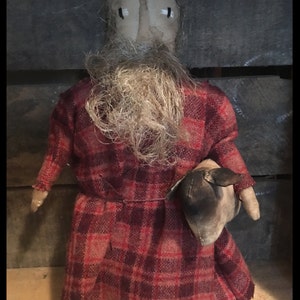 Primitive Christmas Santa With Sheep - Etsy