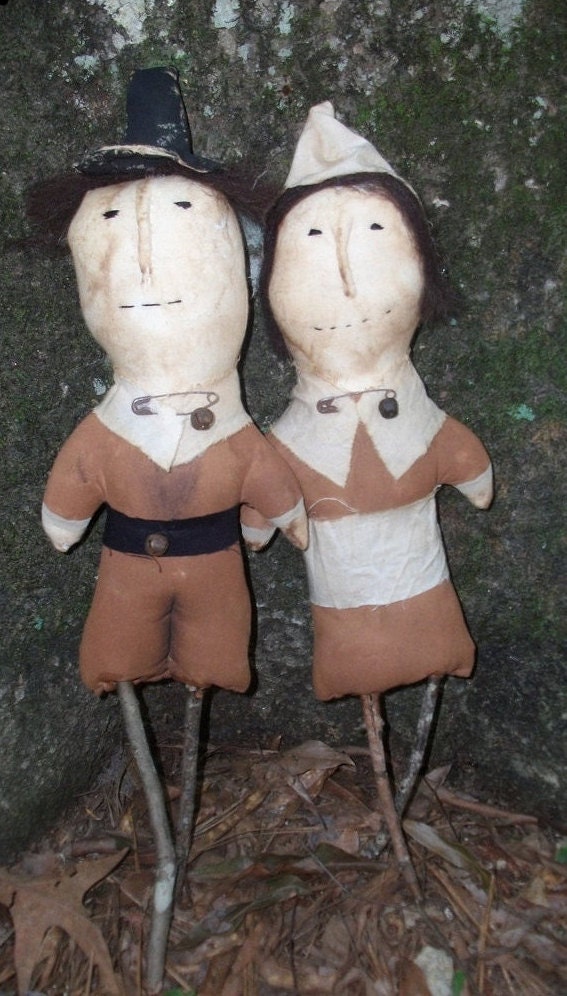 Primitive Fall/ Autumn Stick Pilgrims - Etsy