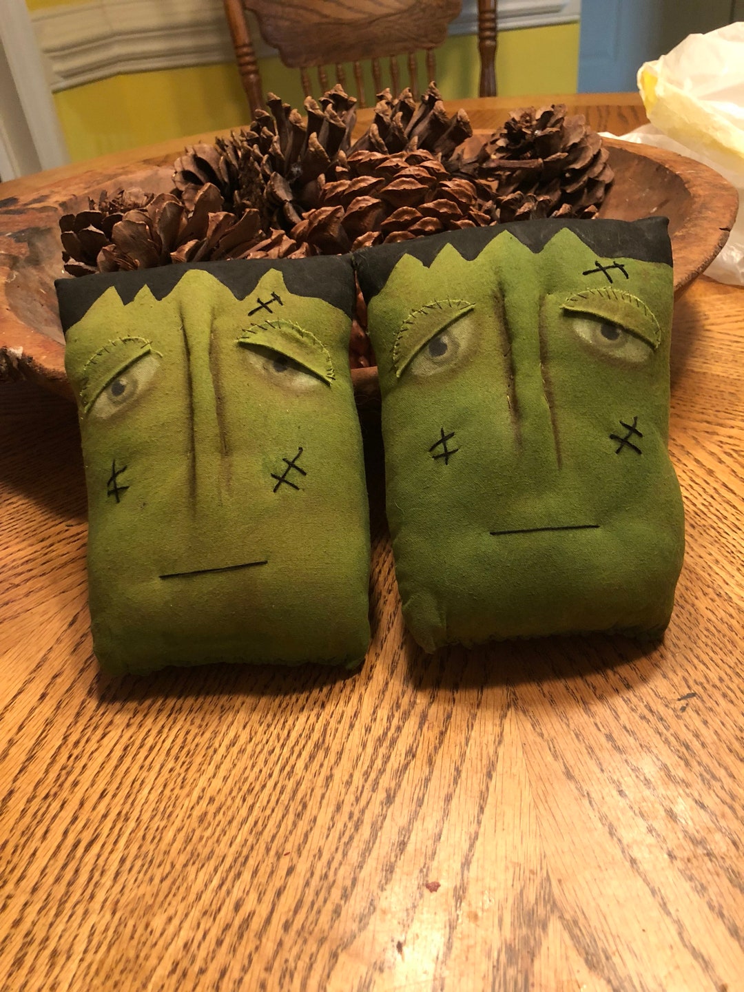Primitive Halloween Frankenstein Bowl Fillers - Etsy