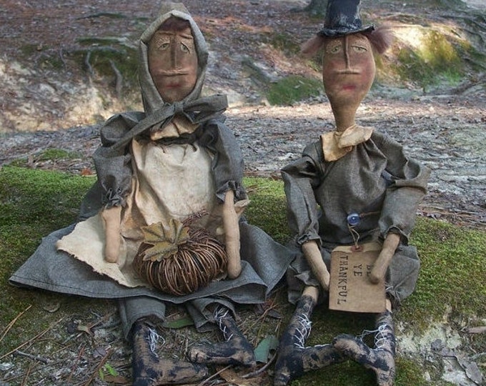 Primitive Thanksgiving Pilgrims Set- - Etsy
