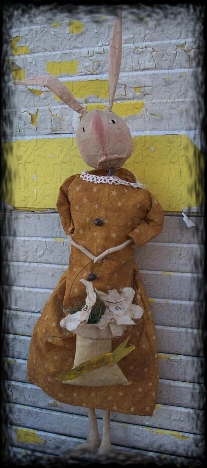 Primitive Doll Spring Rabbit Snickerdy | Etsy
