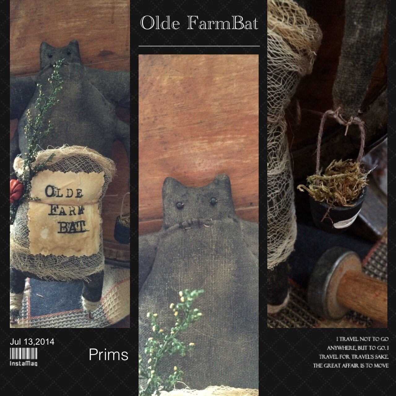 Primitive Halloween Farm Bat - Etsy