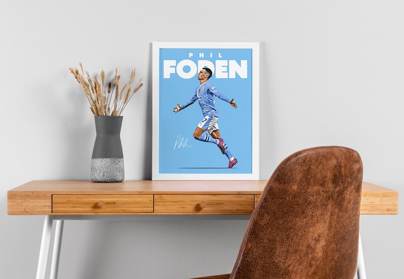 Foden Poster, Phil Foden 4K Printable Poster, City Soccer Poster ...