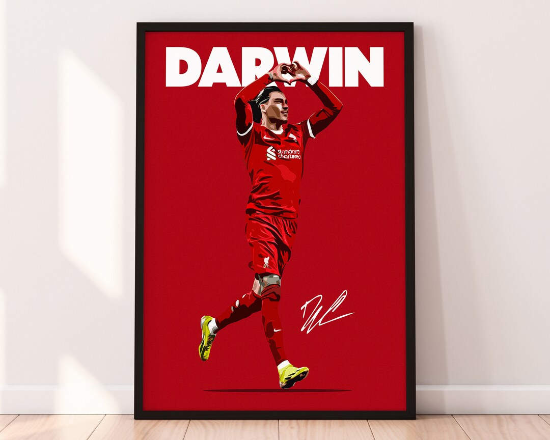 Nunez Poster, Darwin Nunez 4K Printable Poster, Liverpool Soccer Poster ...