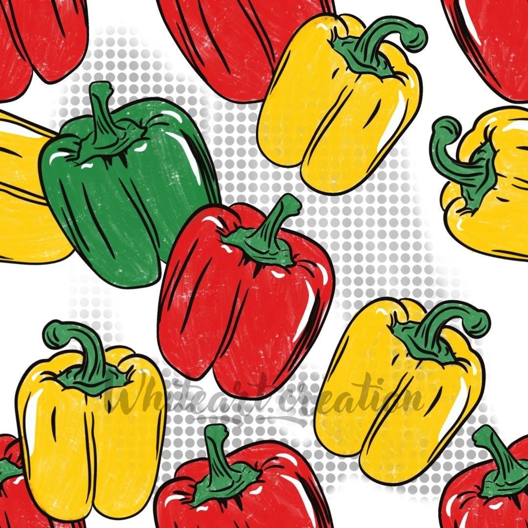 Pepper Seamless Pattern Digital File, Pepper Fabric Design, Baby ...