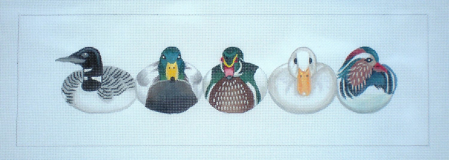 Needlepoint Canvas Handpainted Duck Gathering on 14ct. Canvas - Etsy