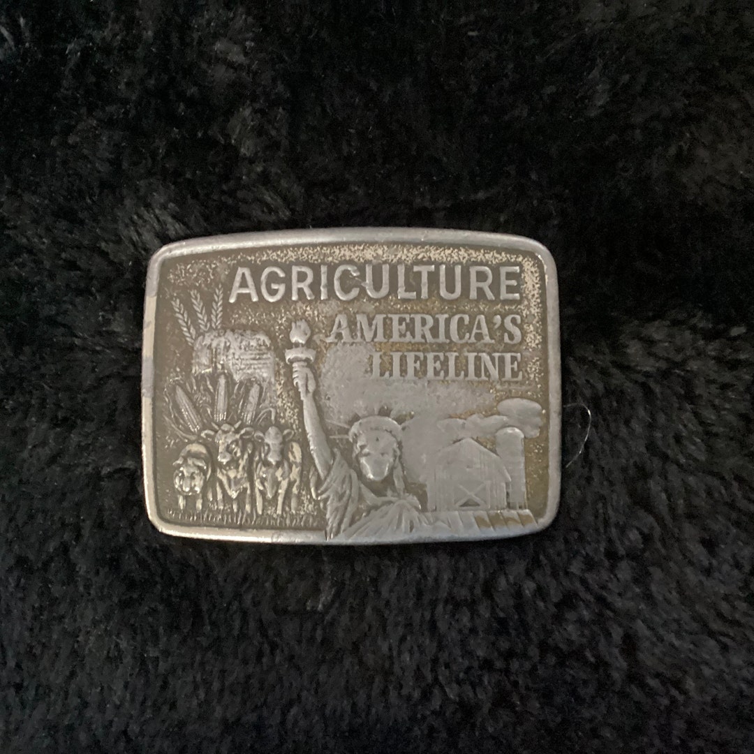 Vintage Agriculture America's Lifeline Belt Buckle Limited Edition B105 ...