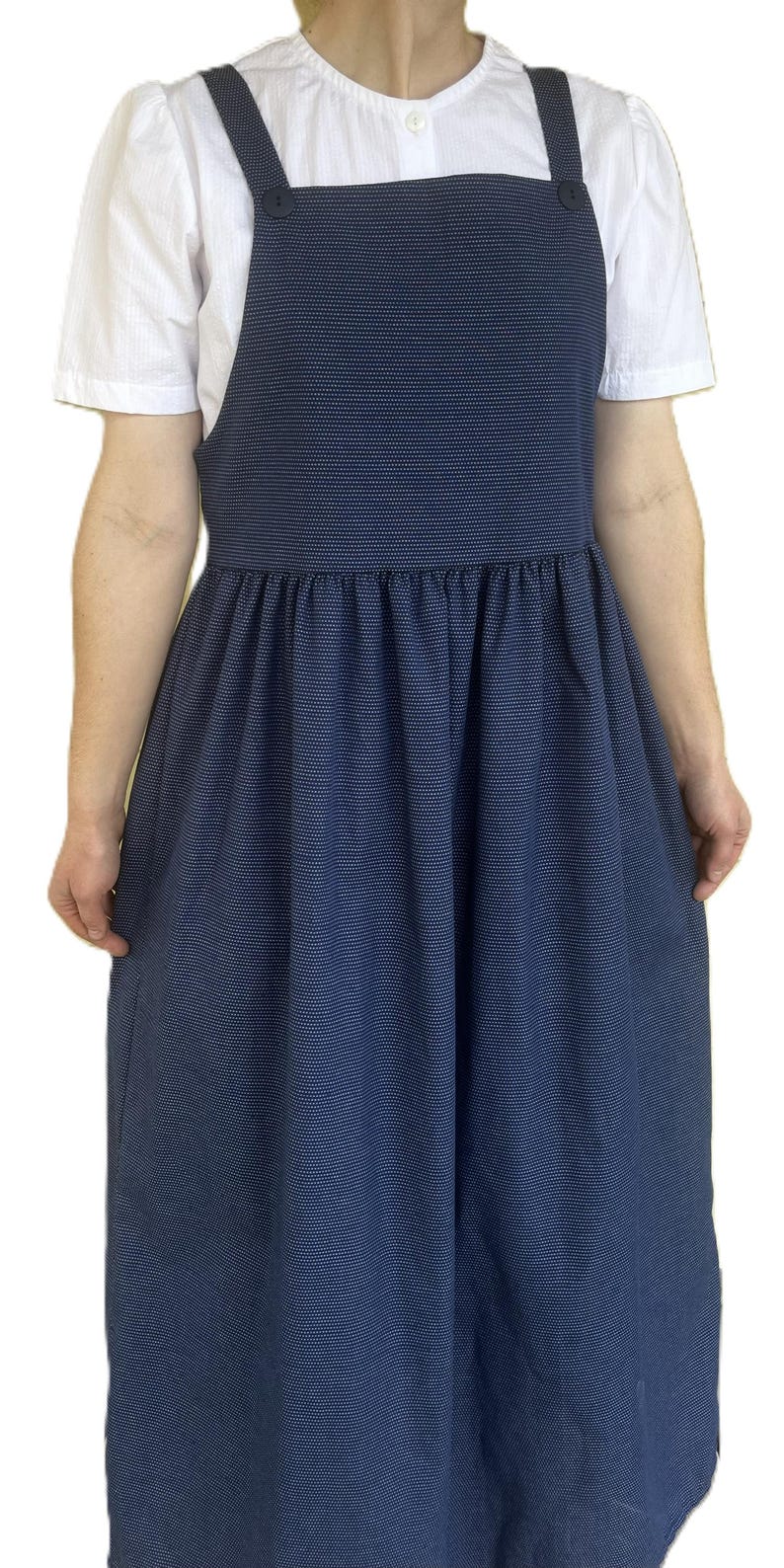 NEW Blue Jean Denim Jumper Dress Size M 10 12 Women's Ladies Full ...