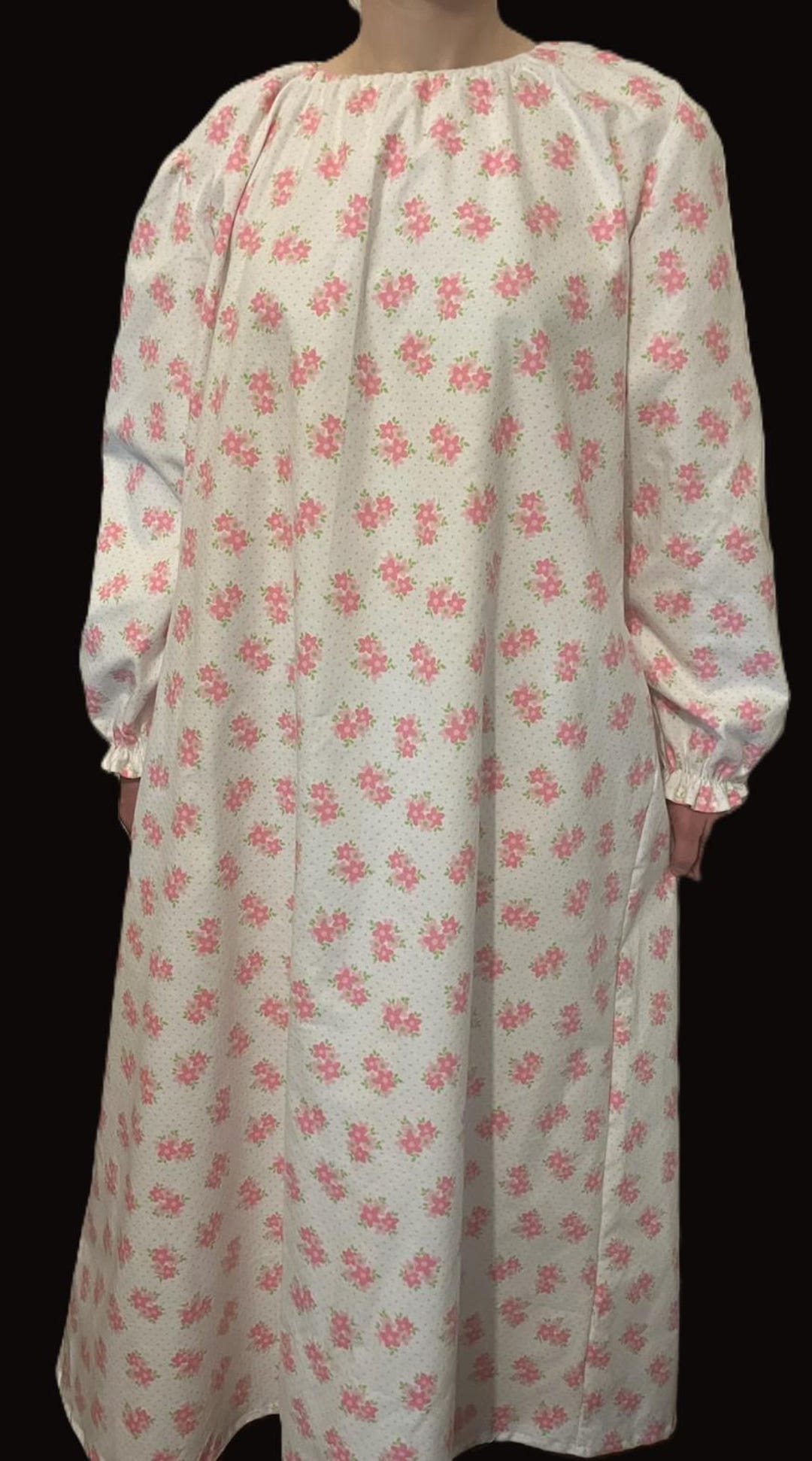 New Ladies Flannel Nightgown Custom Handmade Plus Size Petite Regular ...