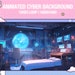 Cyber Background Animated | Desktop Wallpaper | Vtuber Assets | Ai ...