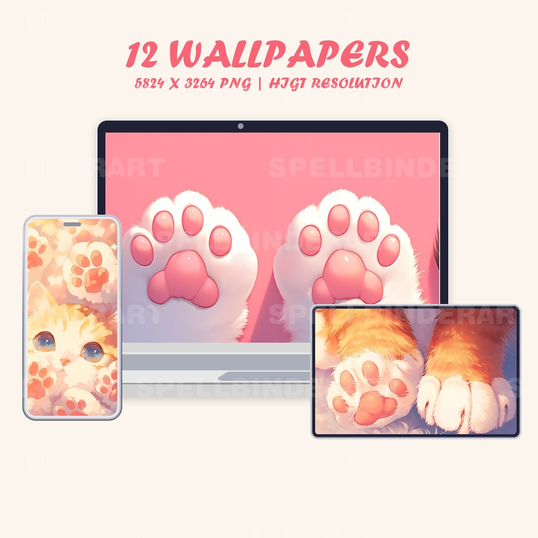 Cat Paw Wallpaper | Phone Wallpaper | Cute Wallpapers | Kawaii Kitten ...