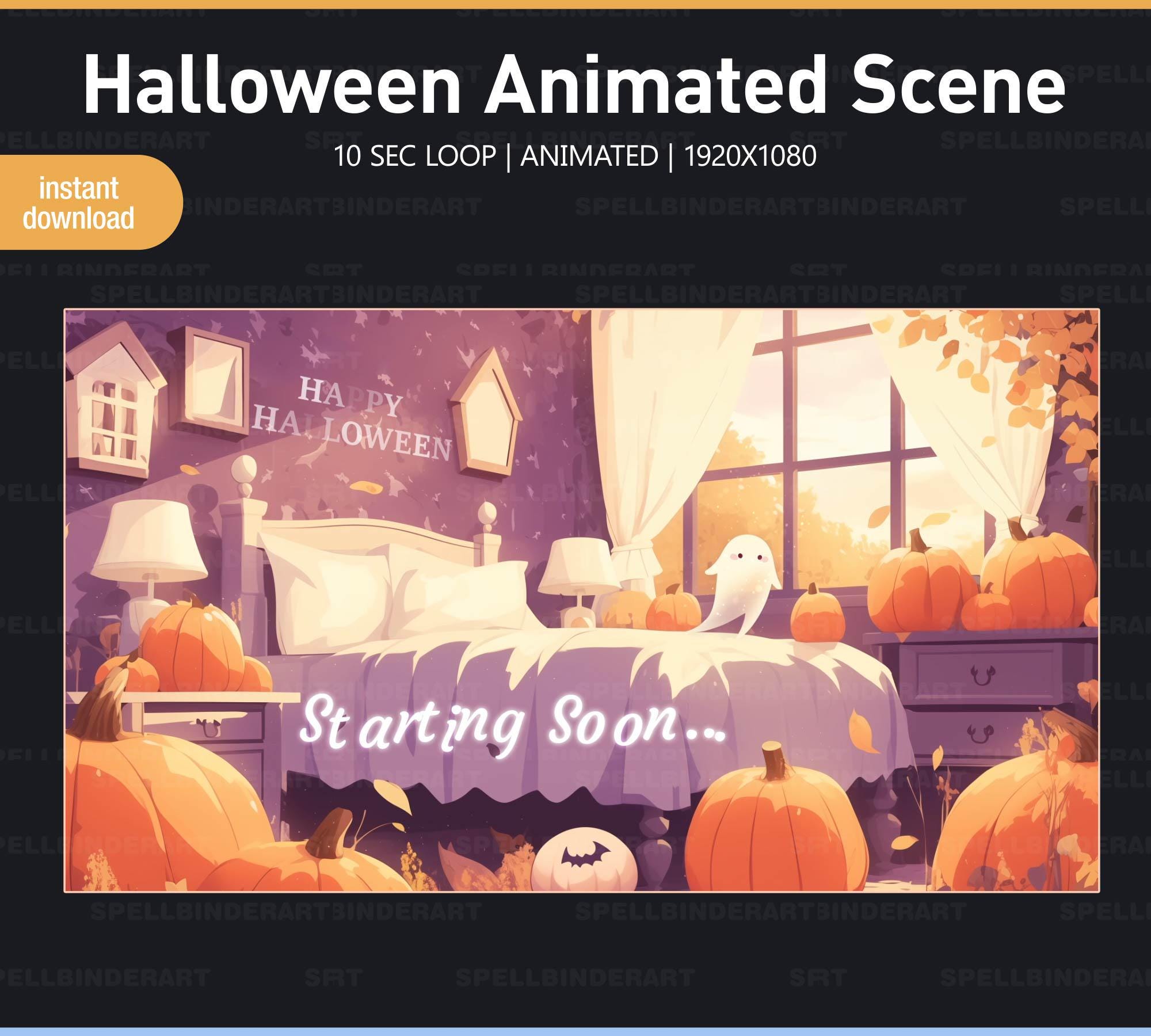 Halloween Stream Screen | Animated Stream Screen | Vtuber Stream ...