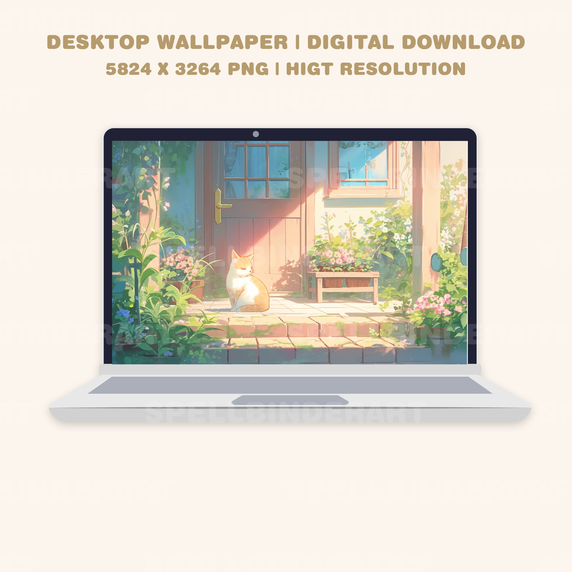 Chill Cats Wallpaper Lofi Plants Wallpaper Desktop Japan Wallpaper ...