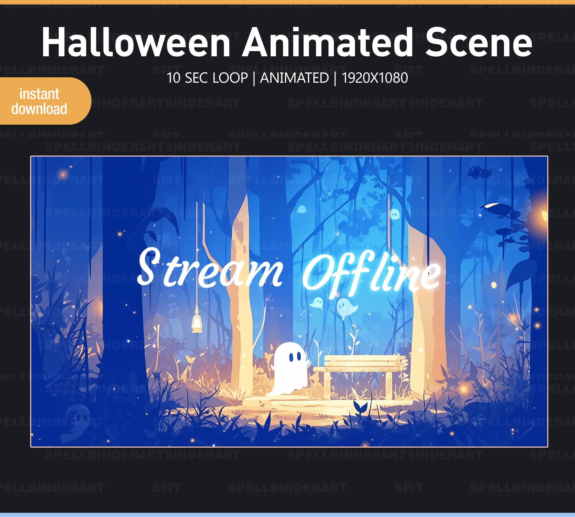 Halloween Stream Screen | Animated Stream Screen | Vtuber Stream ...