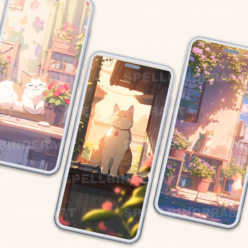 Chill Cats Wallpaper Lofi Plants Wallpaper Desktop Japan Wallpaper ...