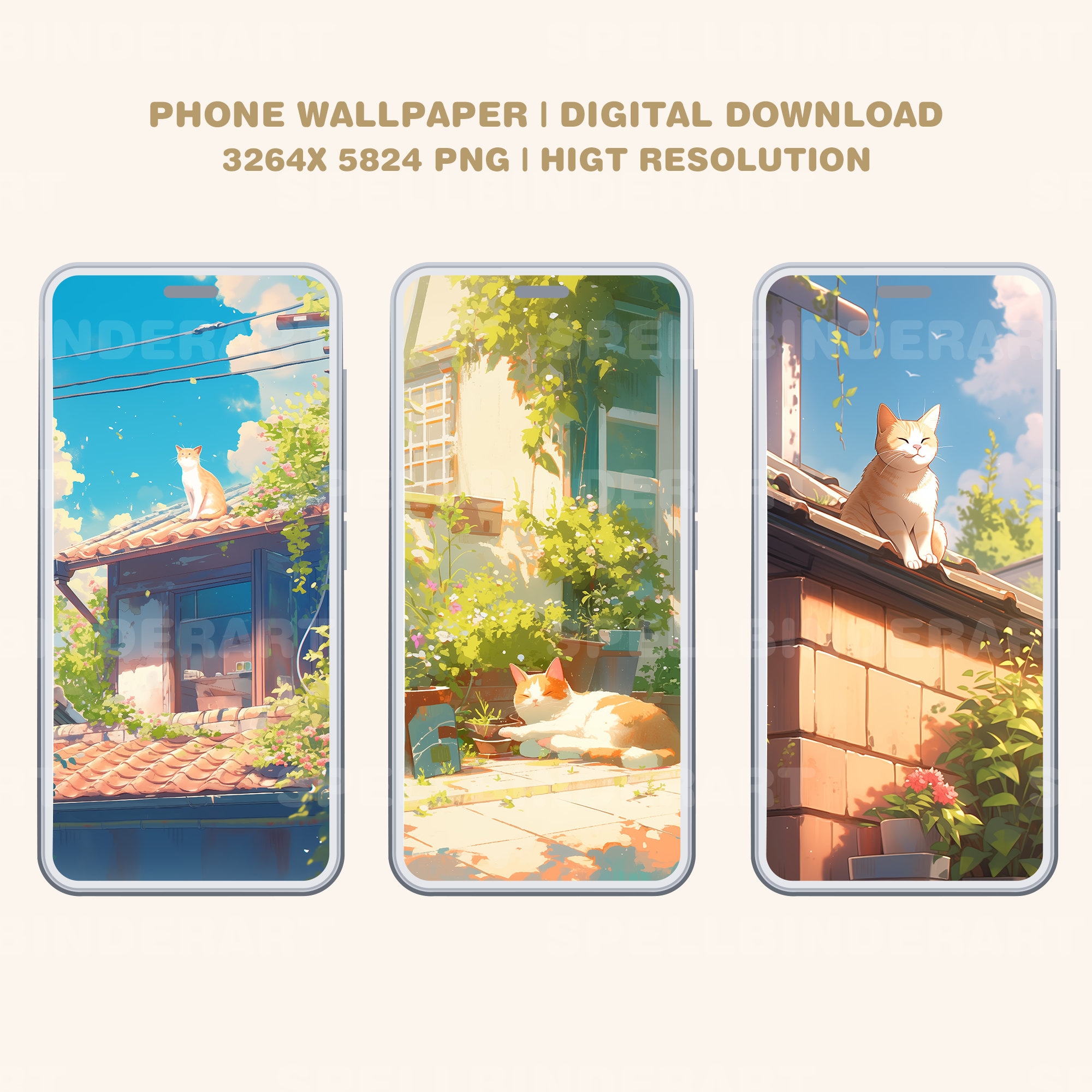 Chill Cats Wallpaper Lofi Plants Wallpaper Desktop Japan Wallpaper ...