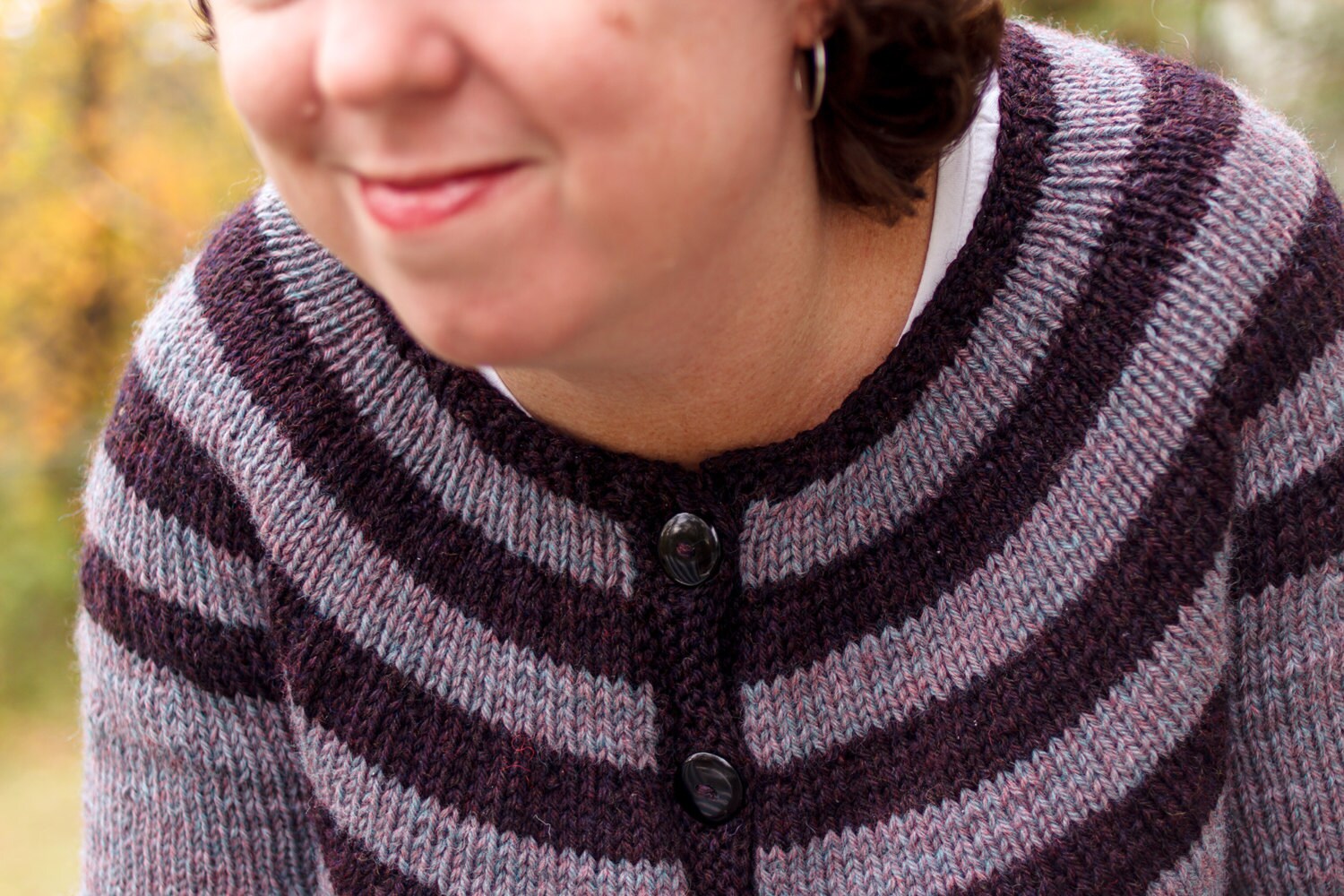 Striped Yoke Cardigan Knitting Pattern - Etsy