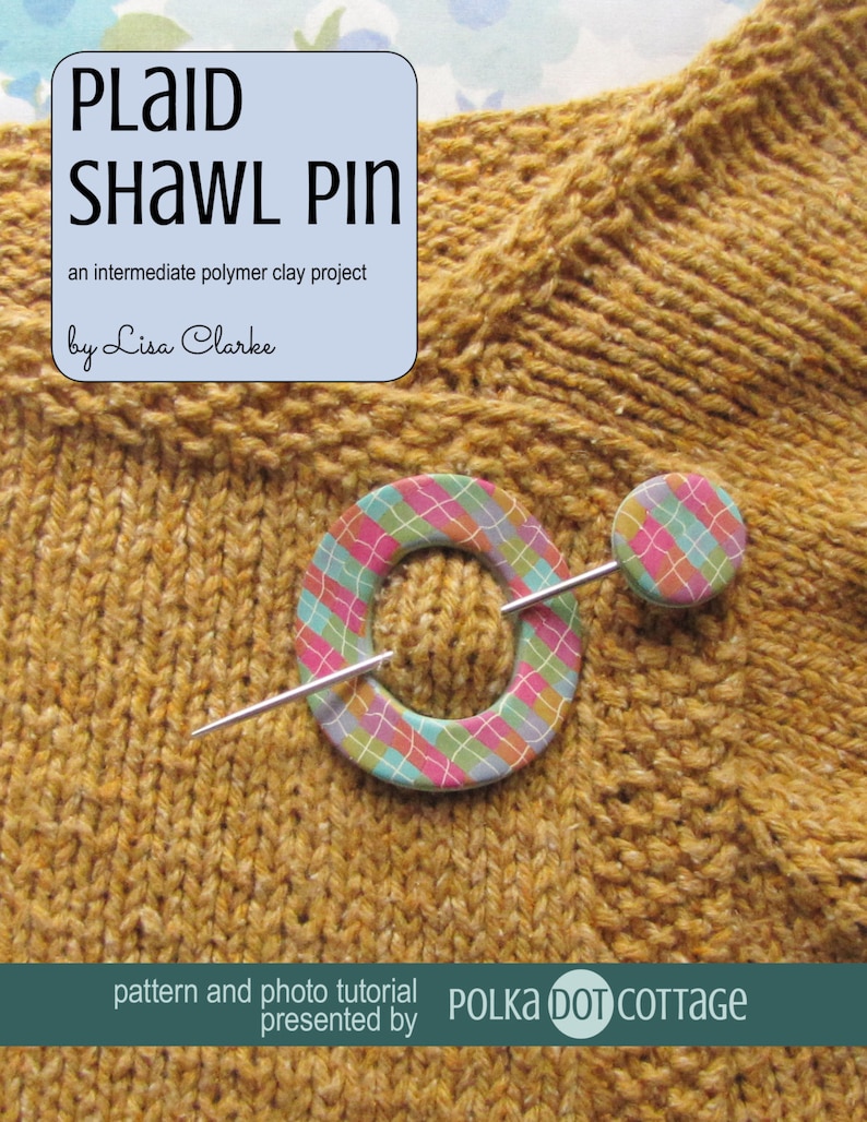 Plaid Shawl Pin Polymer Clay Tutorial - Etsy