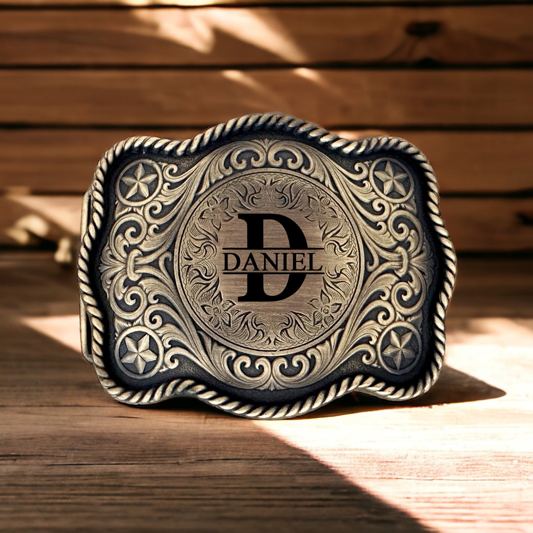 Personalized Western Belt Buckles Men Women, Initial Replacement Cowboy ...