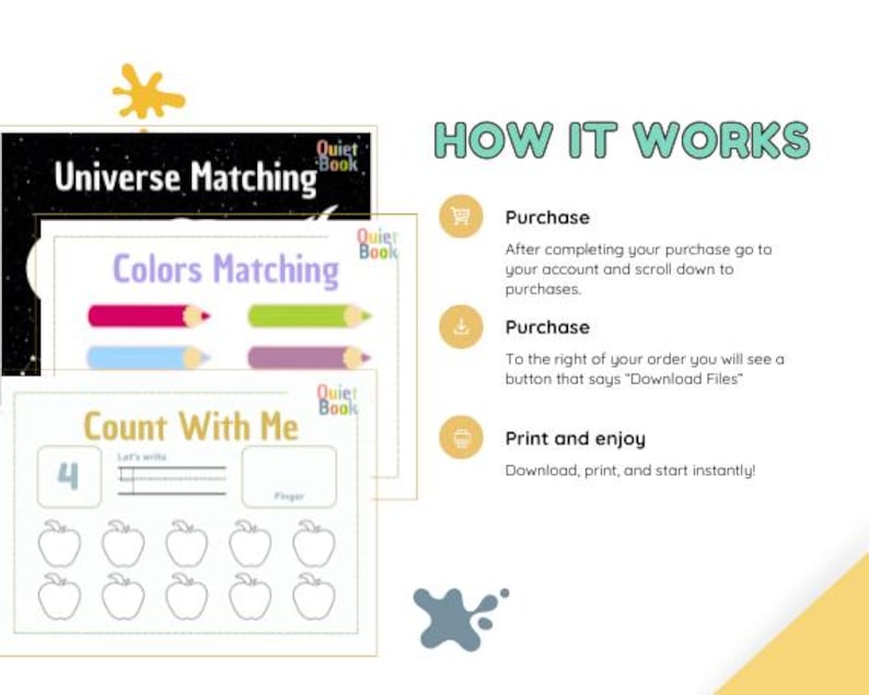 Preschool Worksheets, Quiet Book, Printables for Kids, Homeschool ...