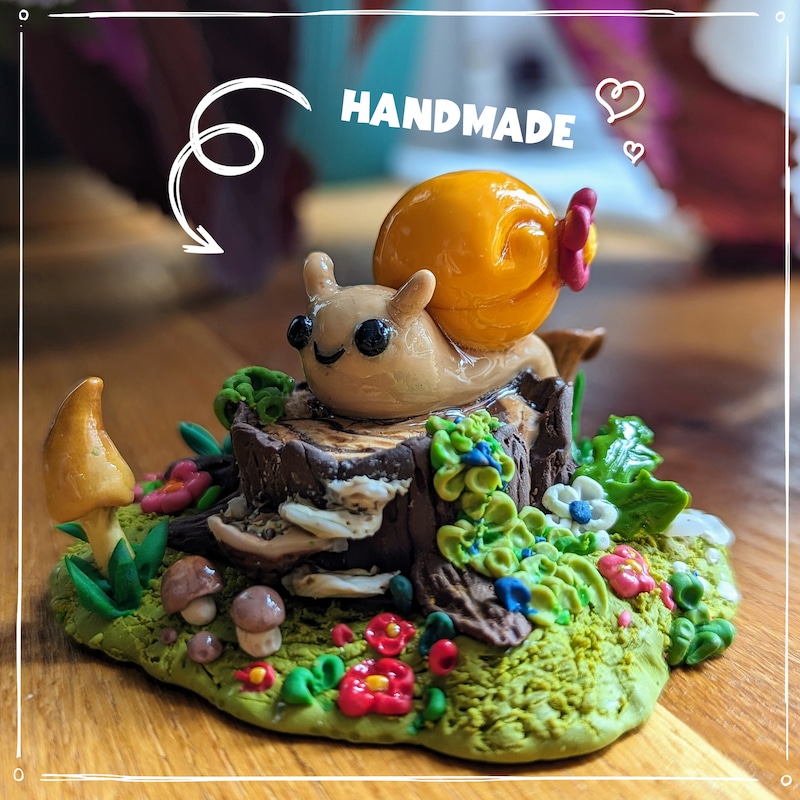 Polymer Clay Snail - Etsy