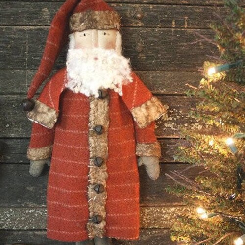 PATTERN Primitive Old World Santa Pattern Christmas Folk Art - Etsy
