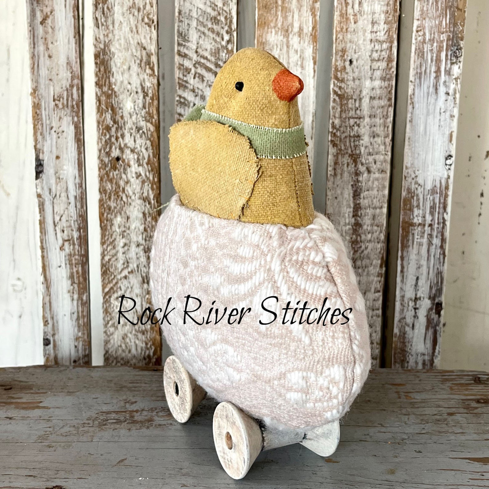 PATTERN PDF Digital Primitive Spring Chick in Eggshell - Etsy