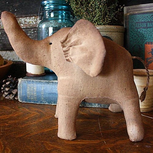PATTERN Primitive Lucky the Elephant Digital PDF Pattern - Etsy