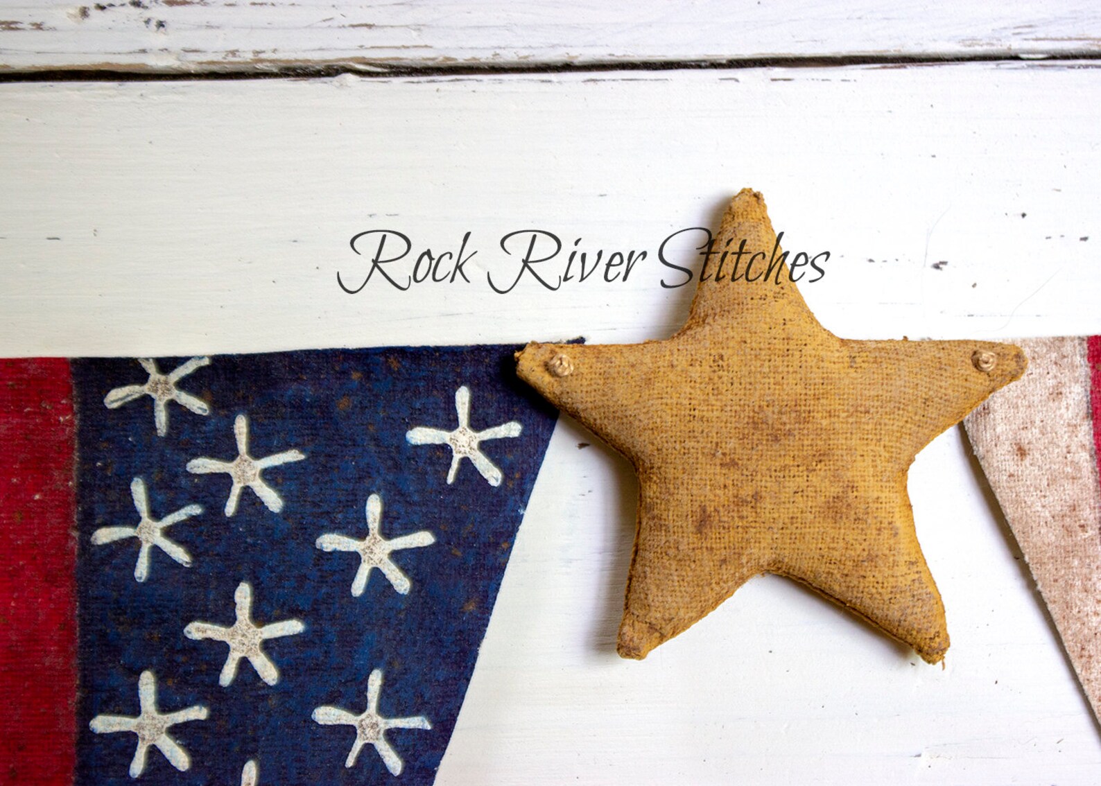 PDF Pattern Primitive Americana Flag Pennant Banner Sewing - Etsy