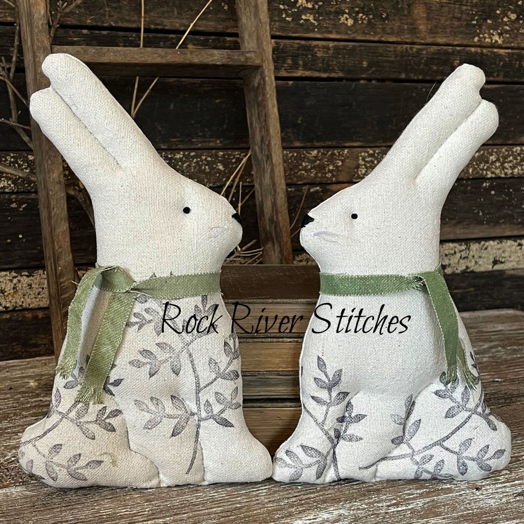 Primitive Rabbit Decor, Spring Home Decoration, Easter Decor, Bunny ...