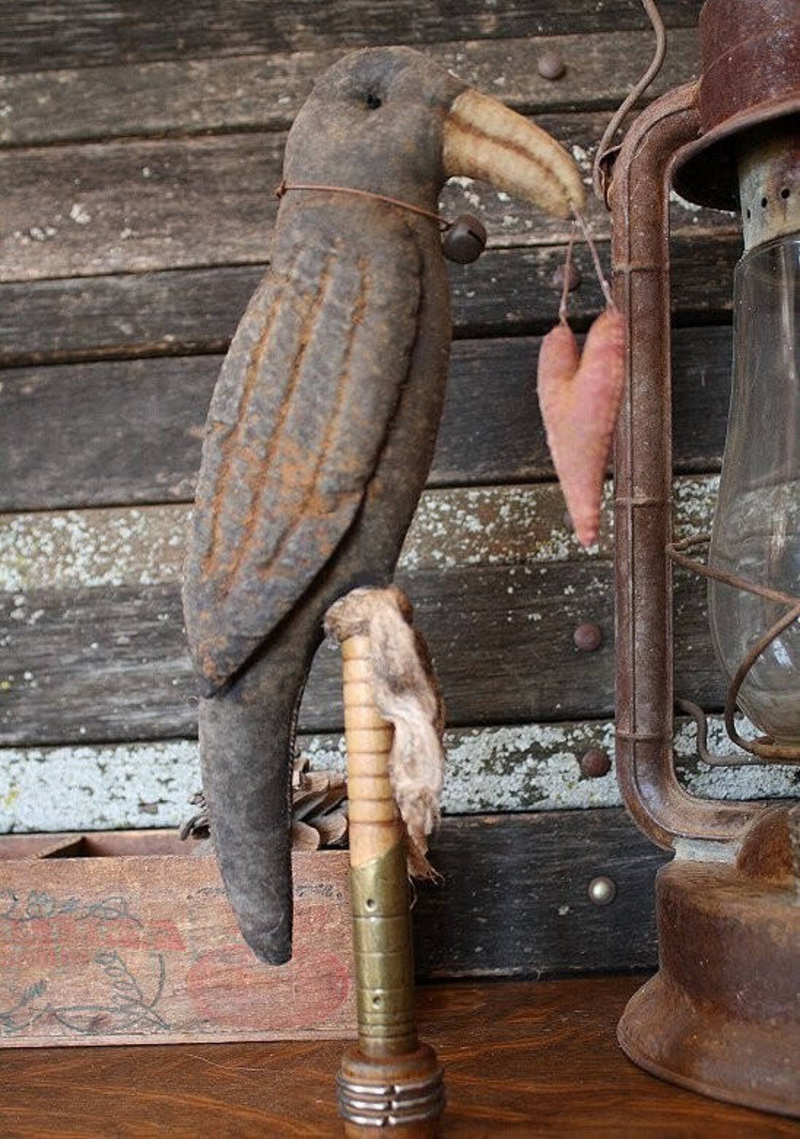 PATTERN Primitive Folk Art Crow Heart Make Do E-PATTERN - Etsy