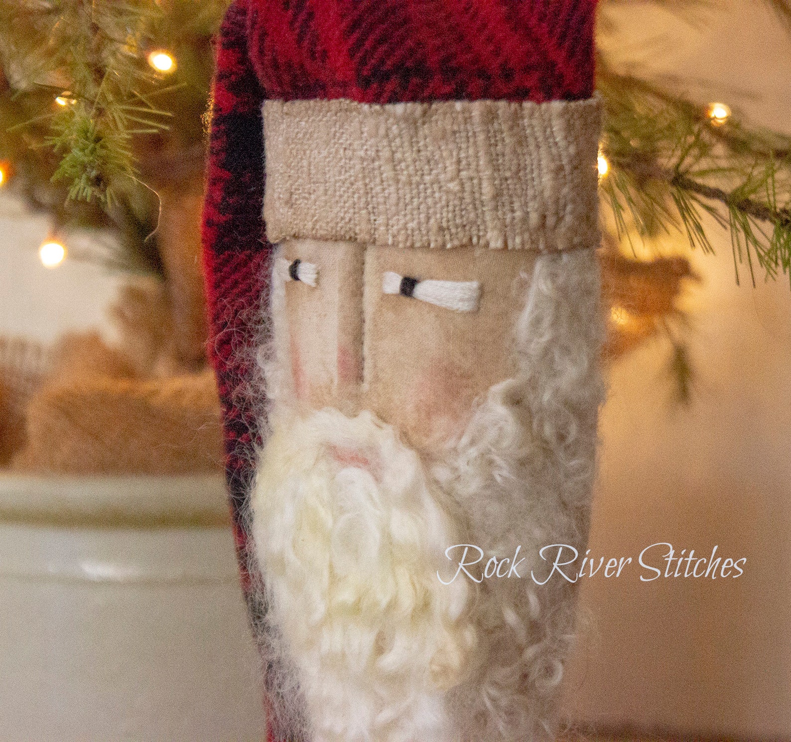 PATTERN Primitive Christmas Folk Art Sant Make Do Holiday - Etsy