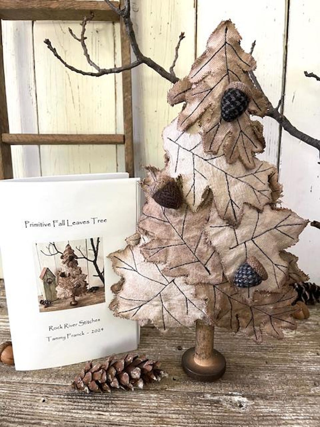 PDF Pattern, Primitive Fall Leaves Tree Pattern, Sewing Pattern - Etsy