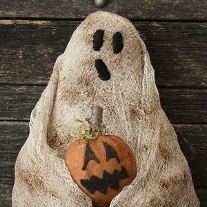 PATTERN, Primitive Halloween Ghost Door Doll Digital PDF Pattern ...