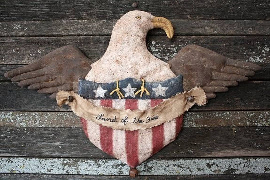PATTERN Primitive Americana Eagle Door Doll Pattern, Americana Decor ...