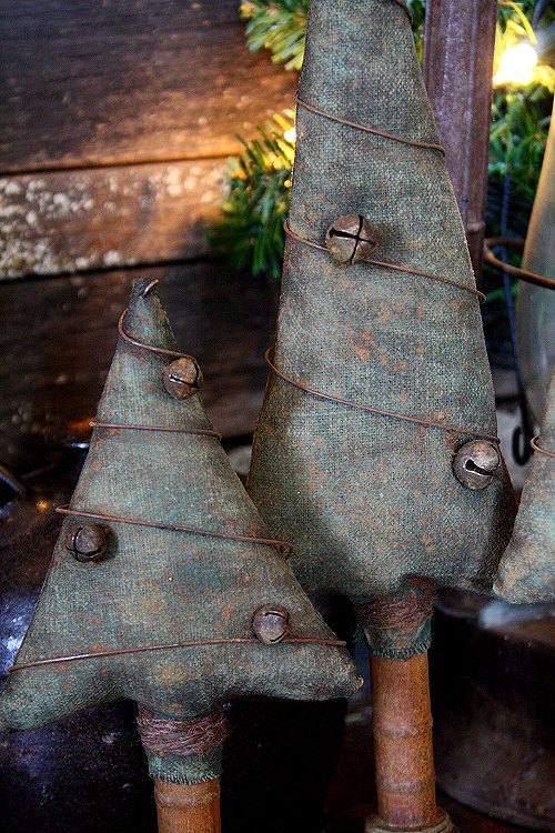 PATTERN Primitive Christmas Pattern Grungy Folk Art Tree Make - Etsy