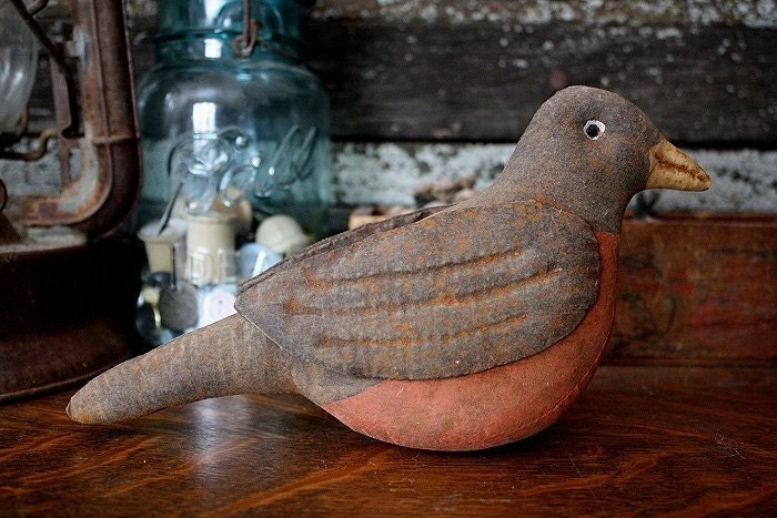 PATTERN Primitive Spring American Robin Bird Digital PDF | Etsy