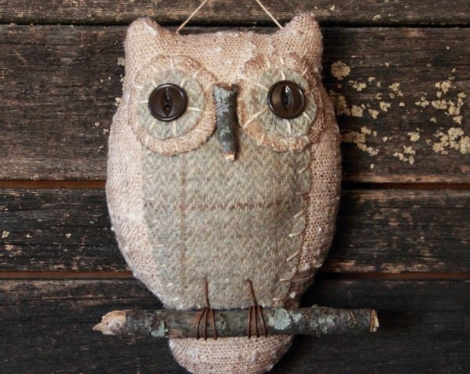 Primitive Owl Folk Art Ornie Ornament - Etsy