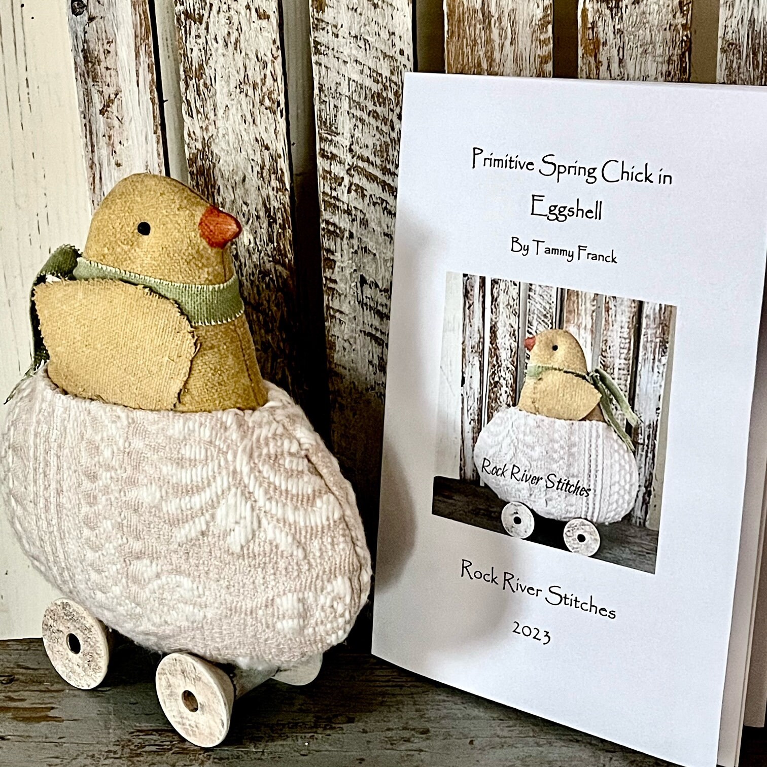 PATTERN PDF Digital Primitive Spring Chick in Eggshell Pattern, Sewing ...