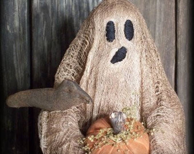 Primitive Halloween Ghost Make Do Doll With Crows, Pumpkins E-PATTERN ...