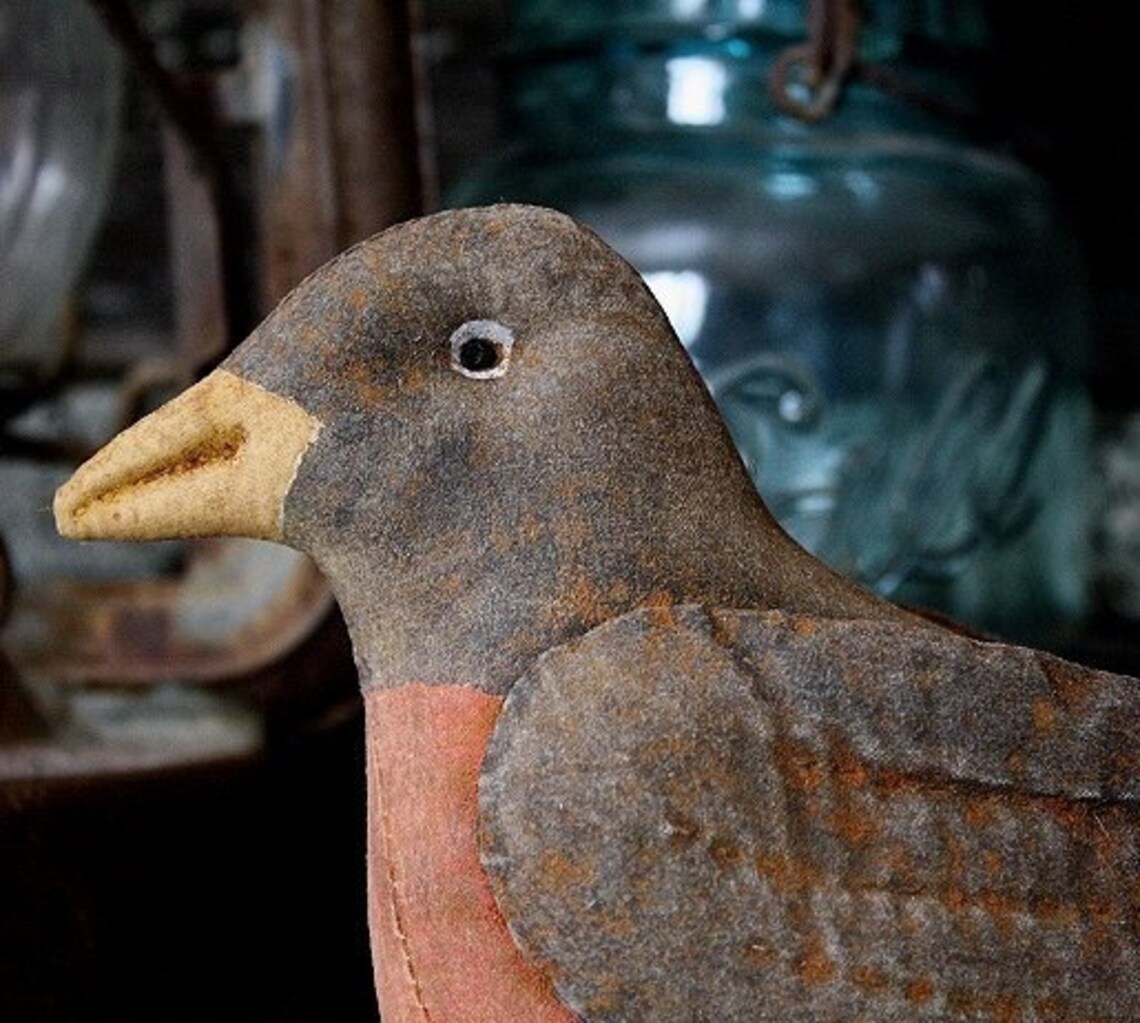 PATTERN Primitive Spring American Robin Bird Digital PDF | Etsy