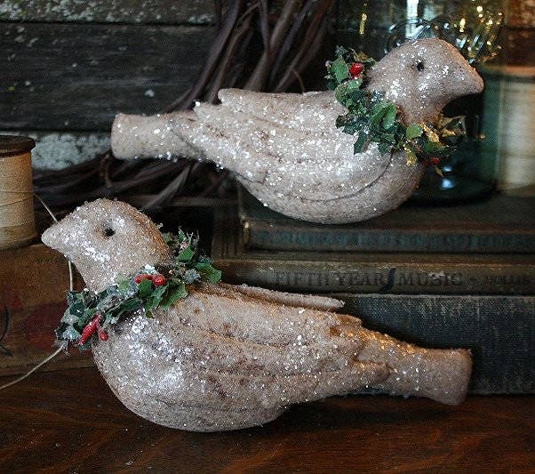 PATTERN Primitive Christmas Folk Art Dove Ornies Digital PDF Pattern ...
