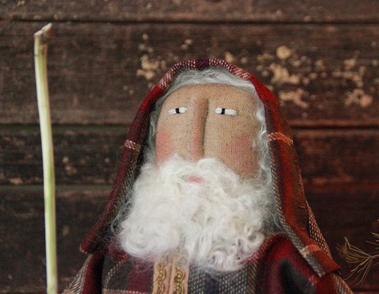 PATTERN Primitive Old World Santa Pattern, Christmas Folk Art Santa ...