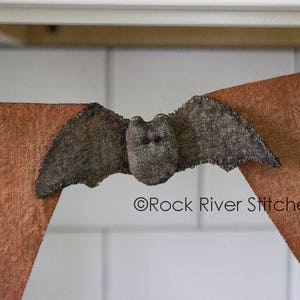 PATTERN Primitive Halloween Pumpkins and Bats Banner PATTERN, PDF ...