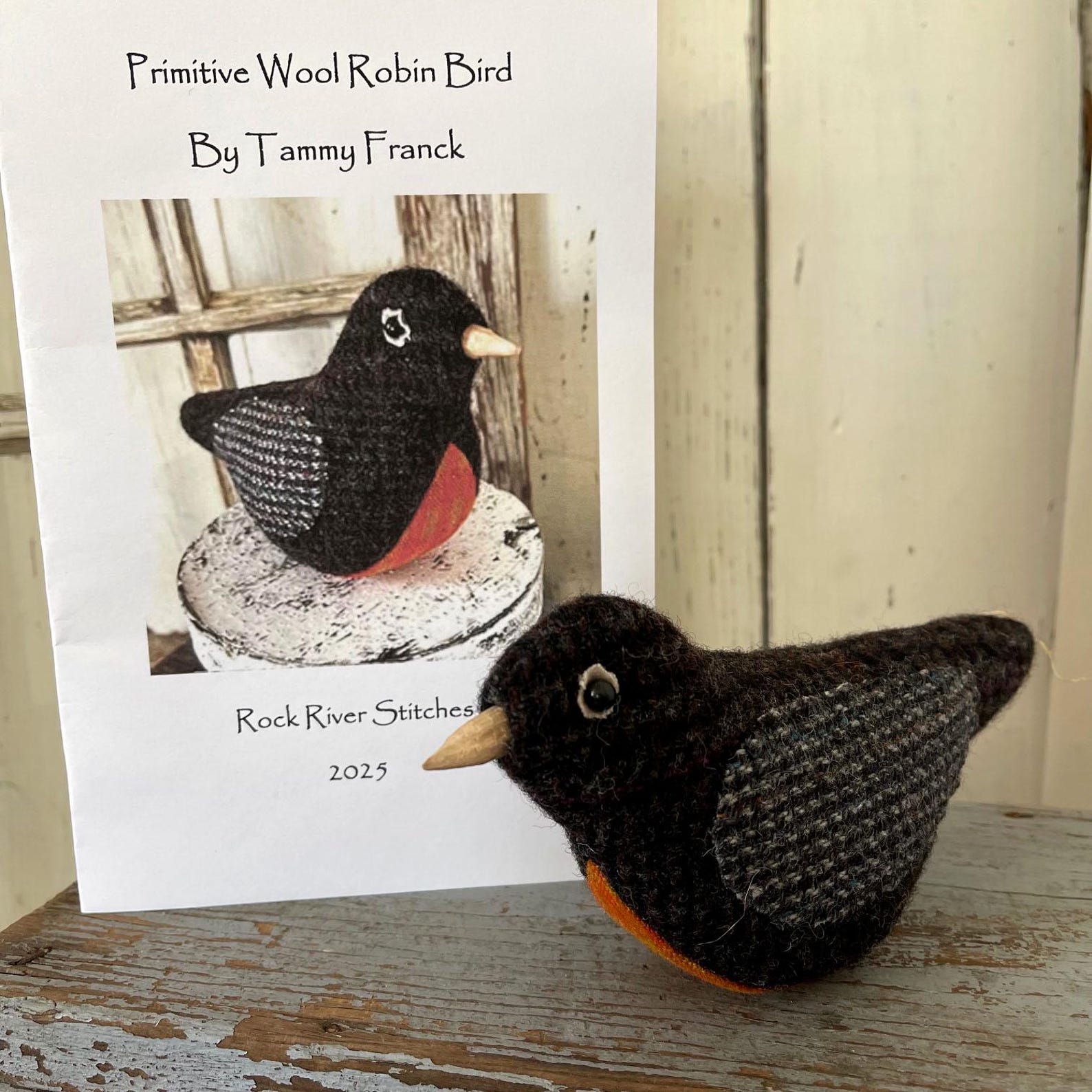 Primitive Wool Robin Bird Pattern, Sewing Pattern - Etsy