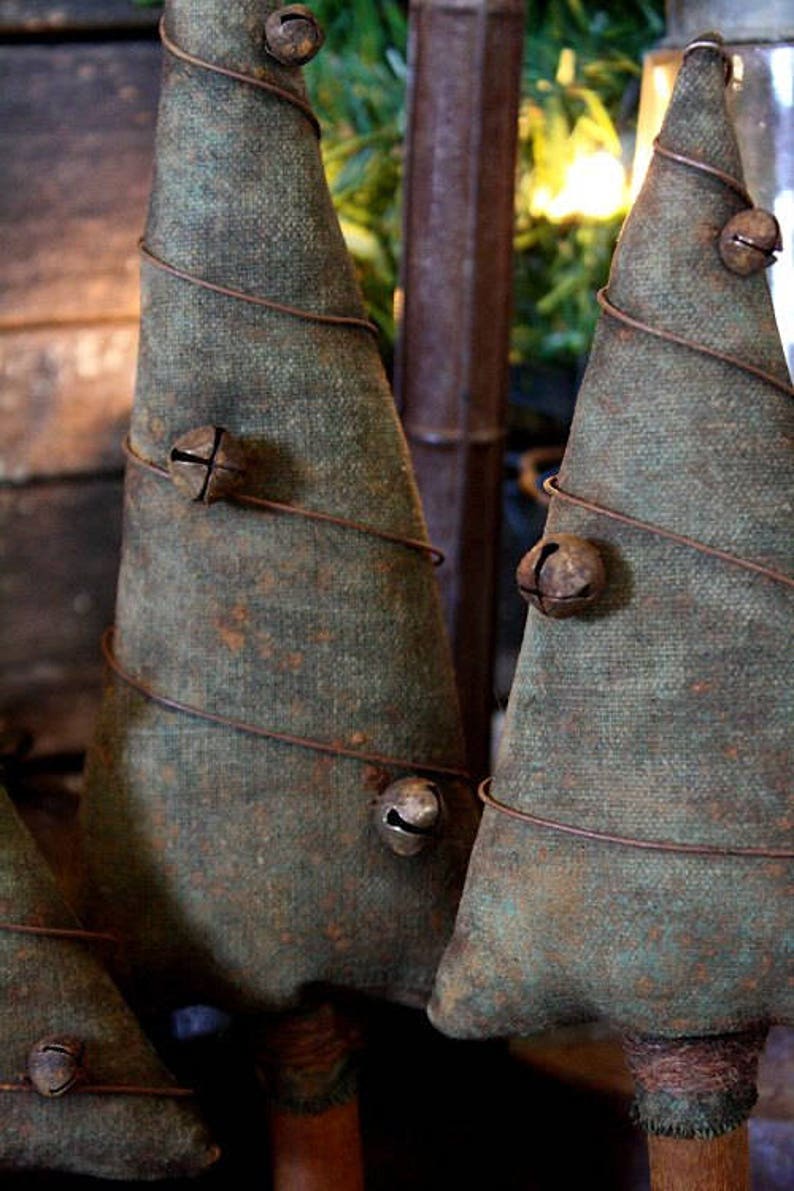 PATTERN Primitive Christmas Pattern, Grungy Folk Art Tree Make Do Set ...