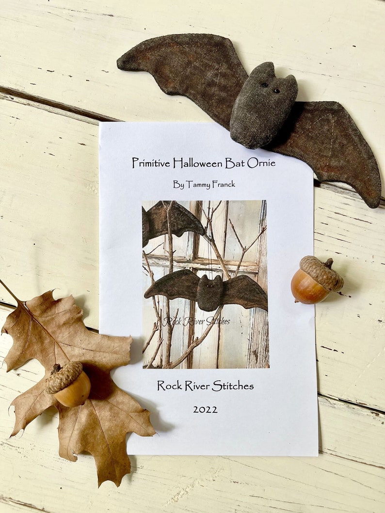 PDF Sewing Pattern Primitive Halloween Bat Ornie Pattern - Etsy