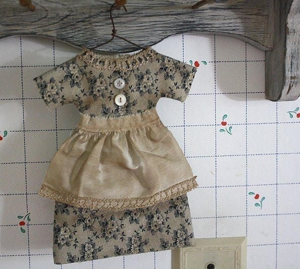 PATTERN Primitive Folk Art Doll Dress Ornie Digital PDF Pattern, Home ...