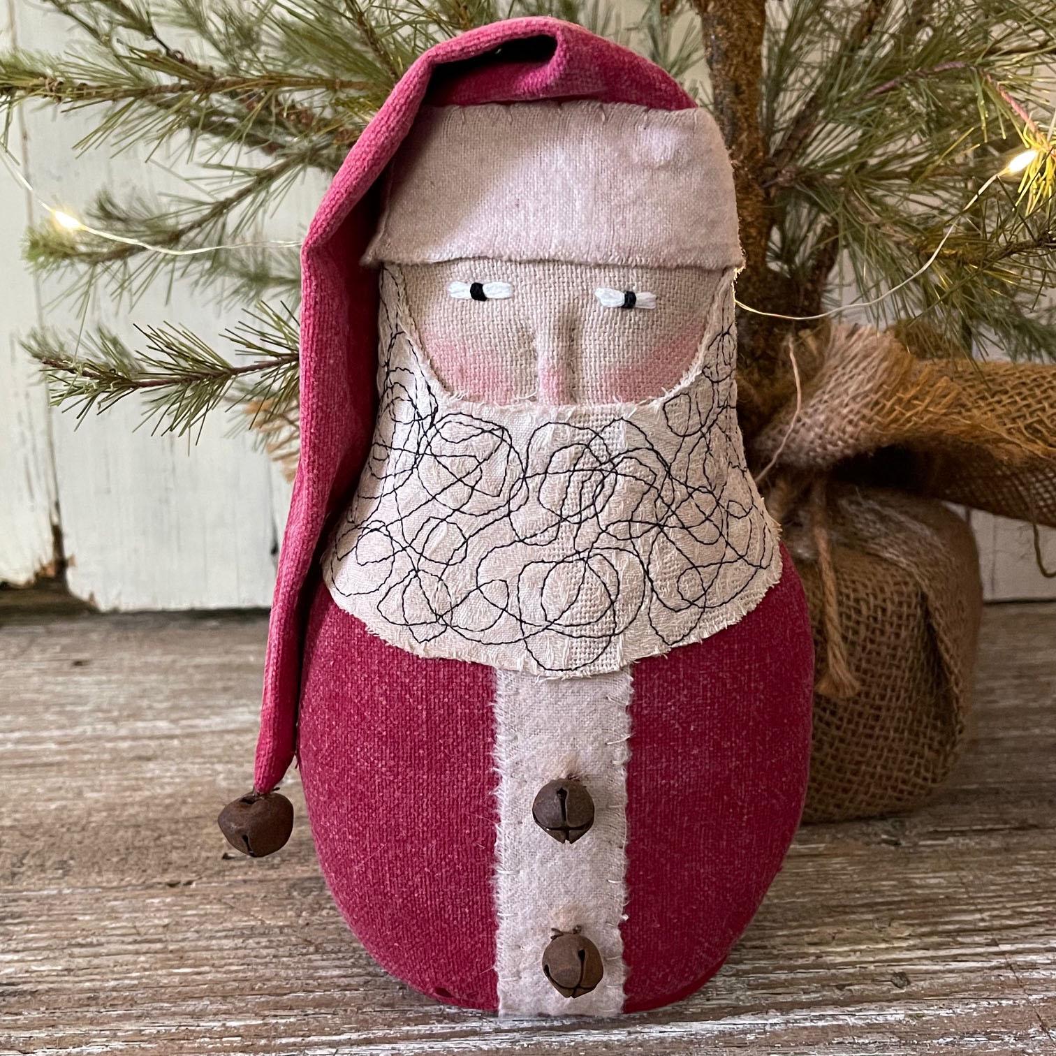 Digital PDF PATTERN, Primitive Santa Stump Doll Pattern - Etsy