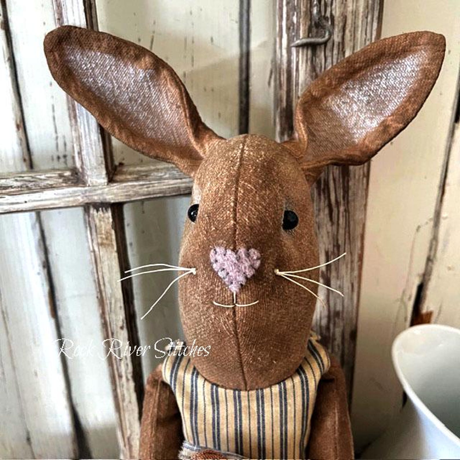 Primitive Lucy Easter Bunny Doll - Etsy